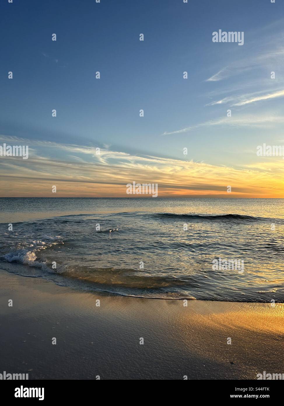 Sunset over the Gulf of Mexico Emerald Coast Florida Stock Photo - Alamy