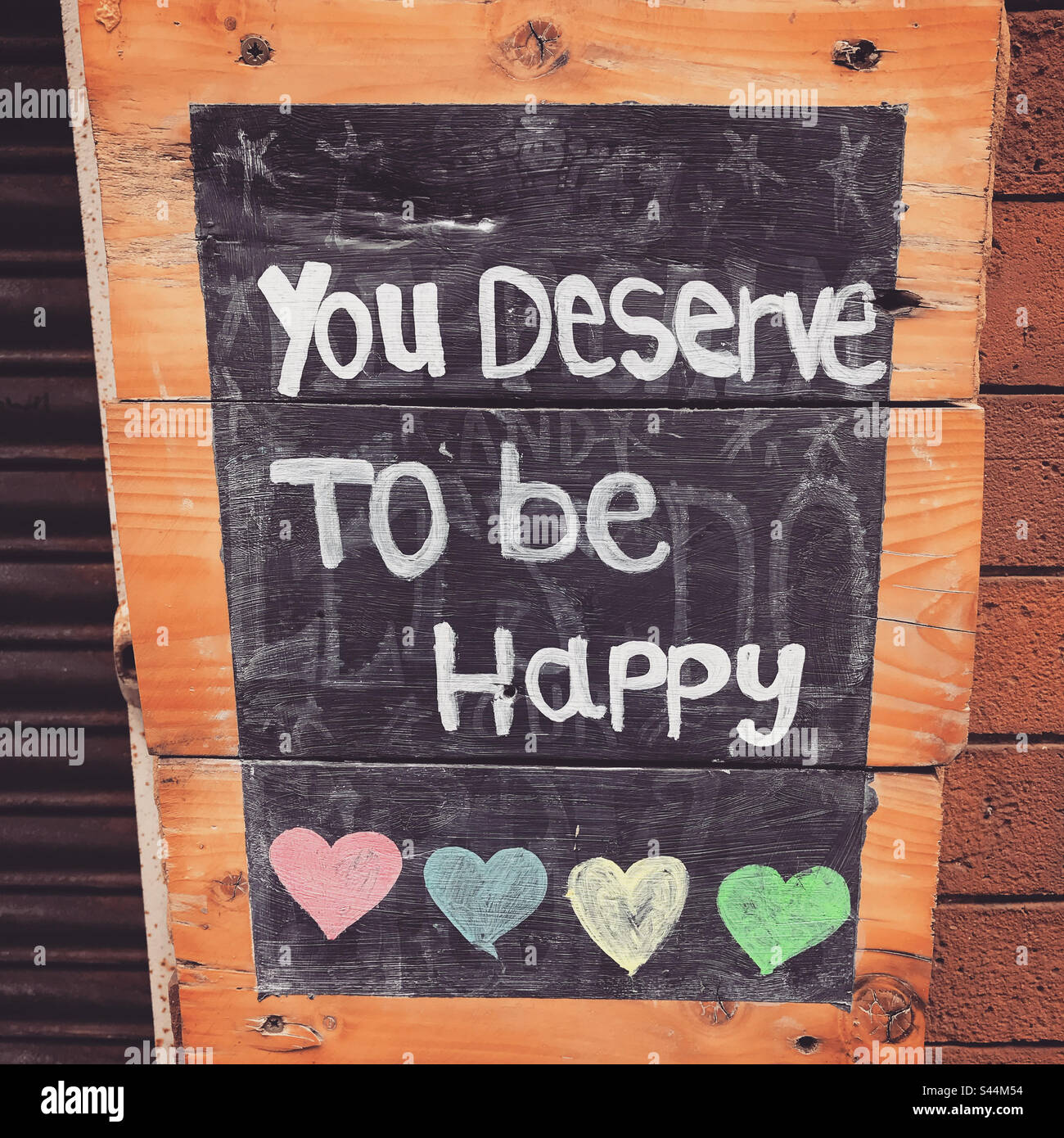 You deserve to be happy Stock Photo - Alamy