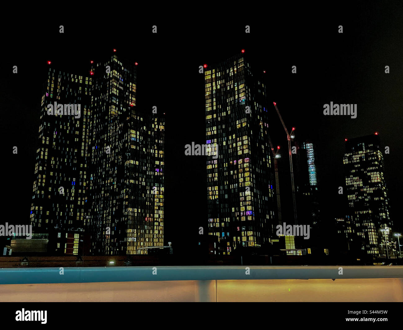 Manchester skyline night hi-res stock photography and images - Alamy