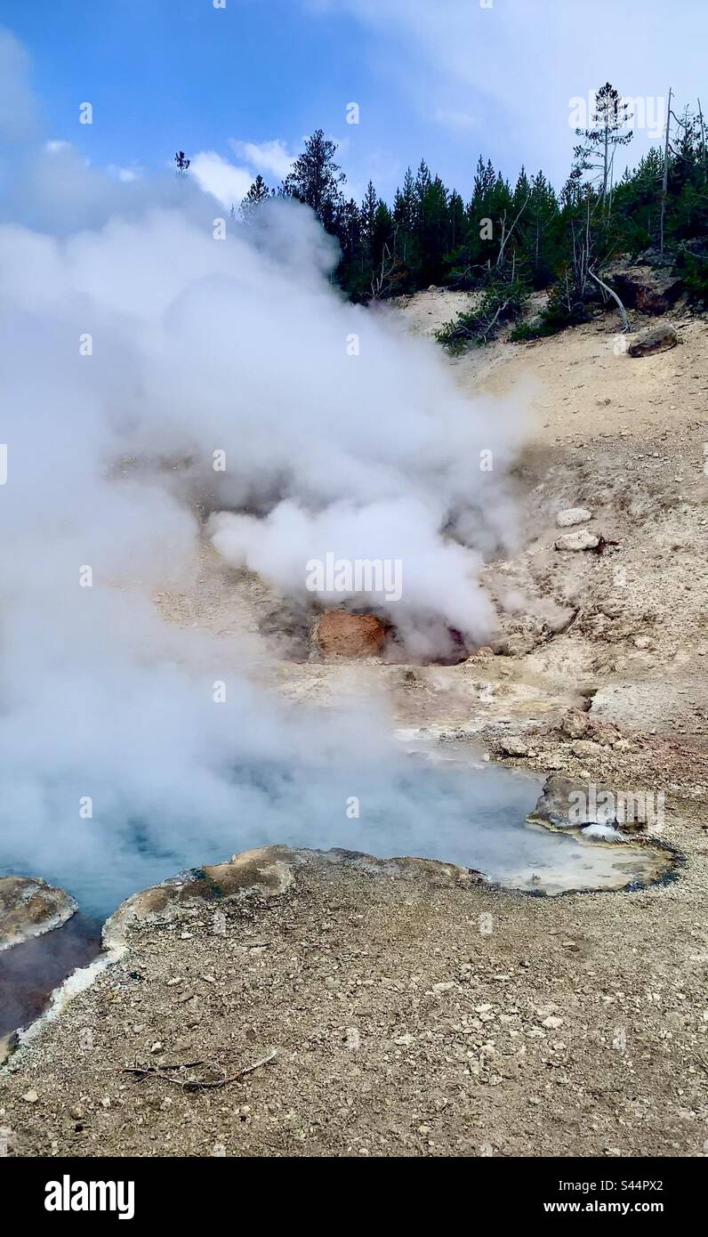 Yellowstone hot springs Stock Photo - Alamy