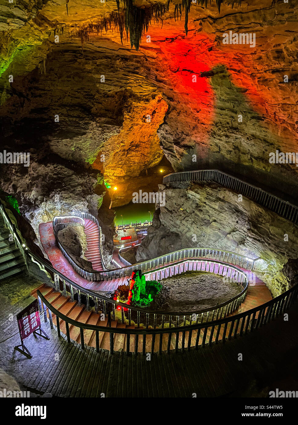 Stairway in cave hi-res stock photography and images - Alamy