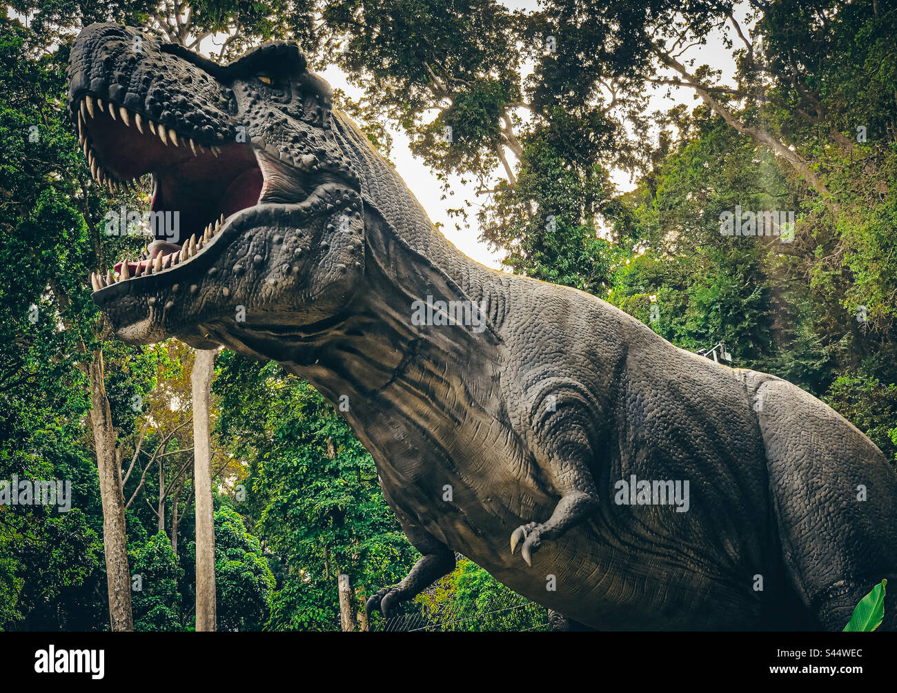 Full-sized most life like robotic of Tyrannosaurus Rex at Teruntum Zoo ...