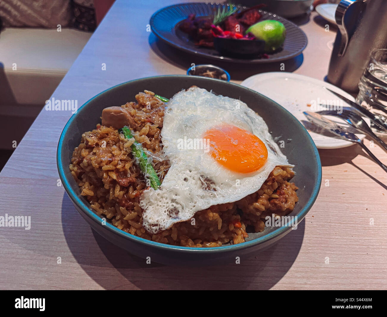Creamy Basil Vegan Meat Rice in Second Floor Cafe in Tamsui, Taiwan ...