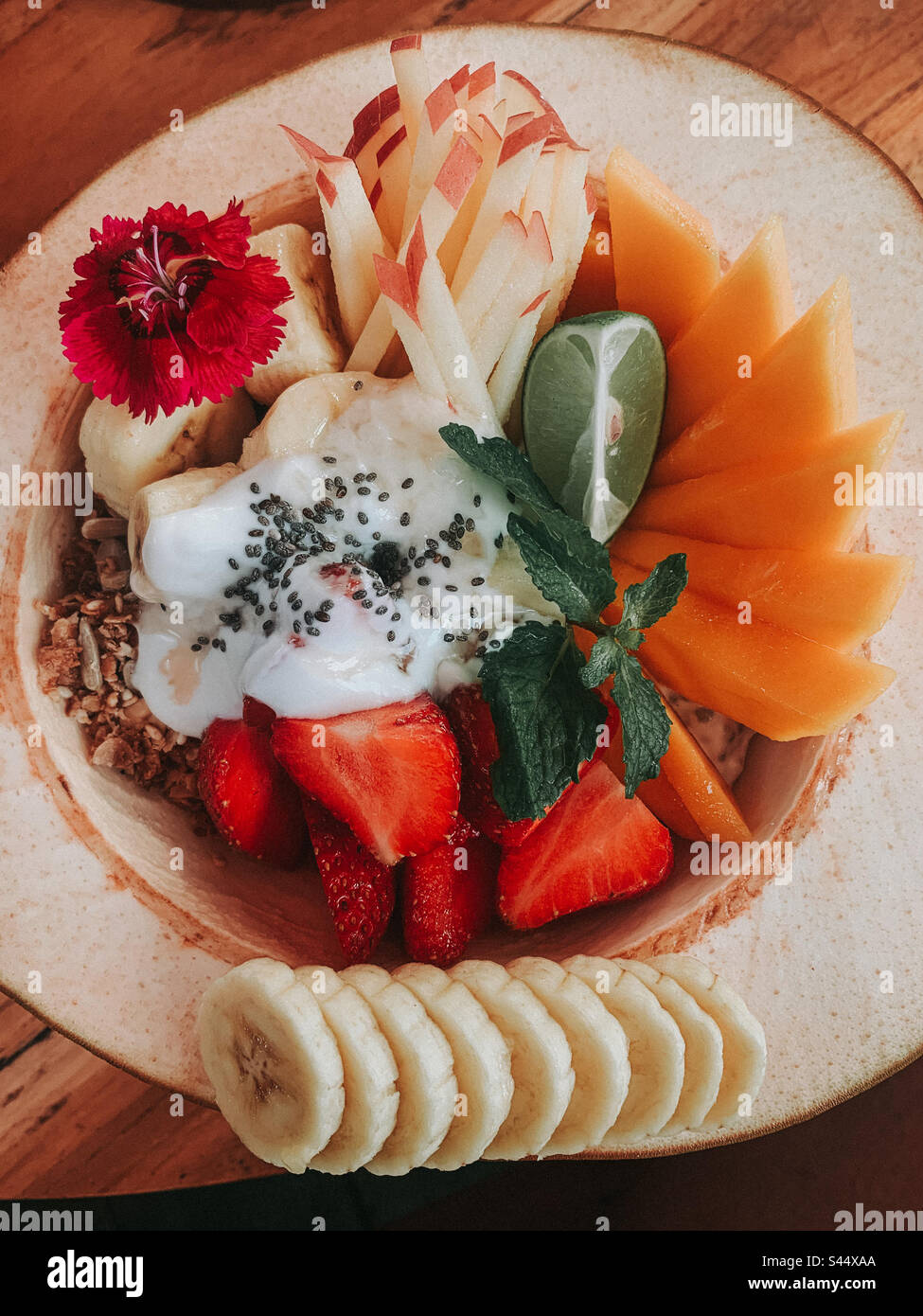 Colorful Breakfast Bowl in Bali Stock Photo - Alamy