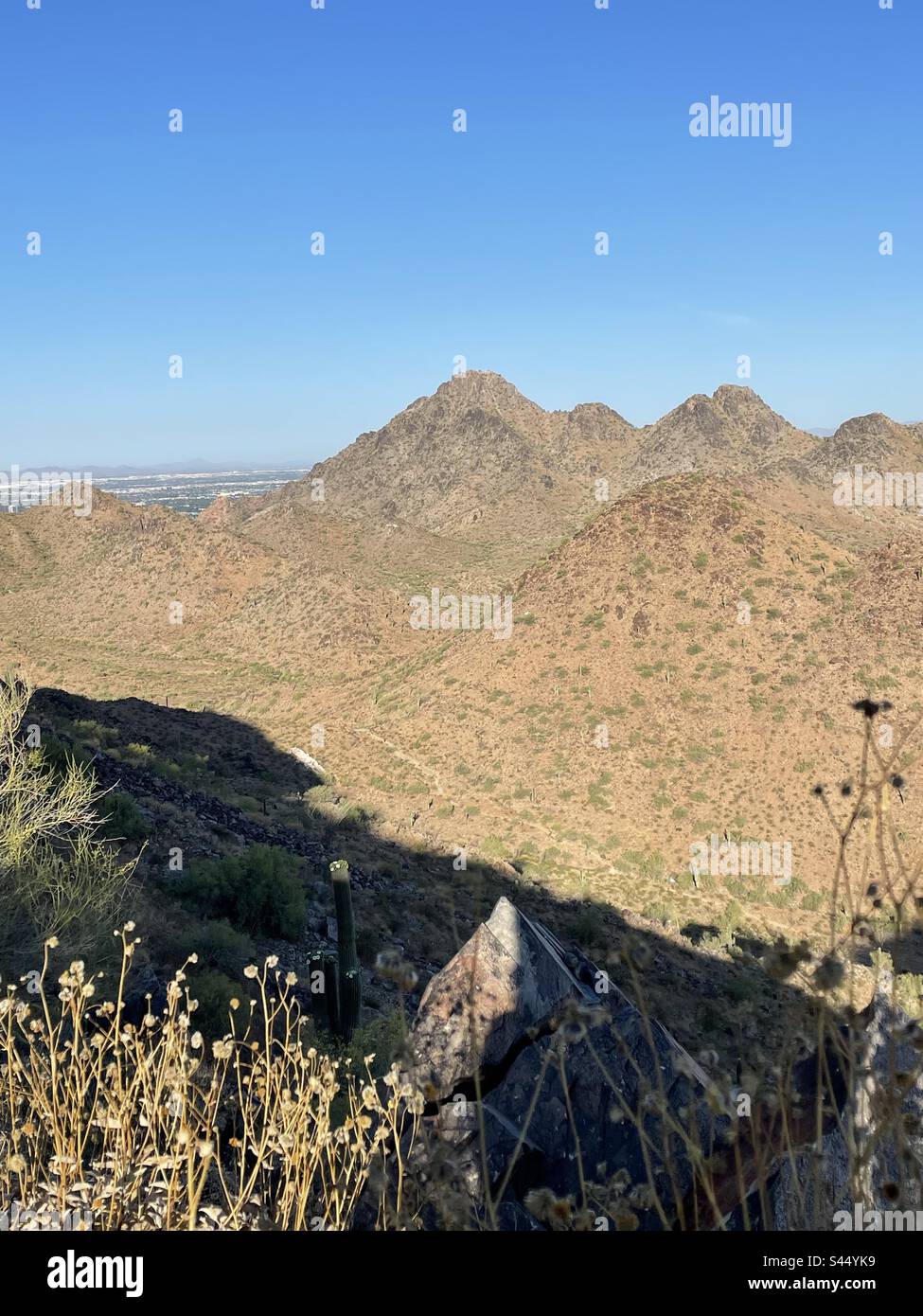 A play of shadows and light, Phoenix Mountains Preserve, Piestewa Peak ...