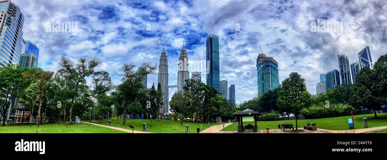 Panoramic in KLCC park in Kuala Lumpur Malaysia Stock Photo - Alamy