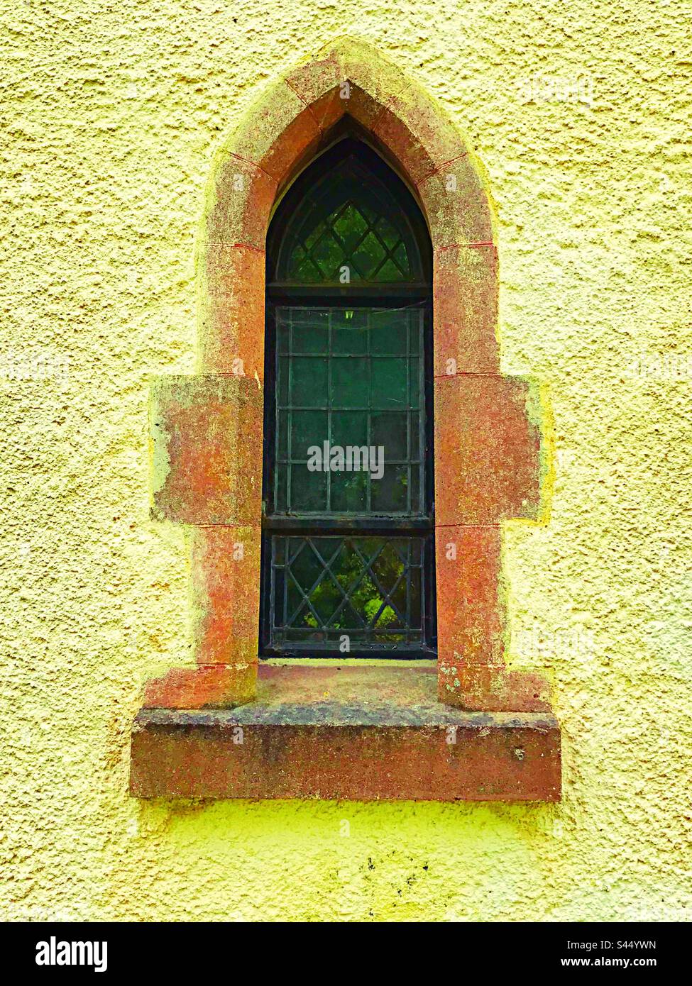 Arched window of the existing building , Torre Abbey is an ...