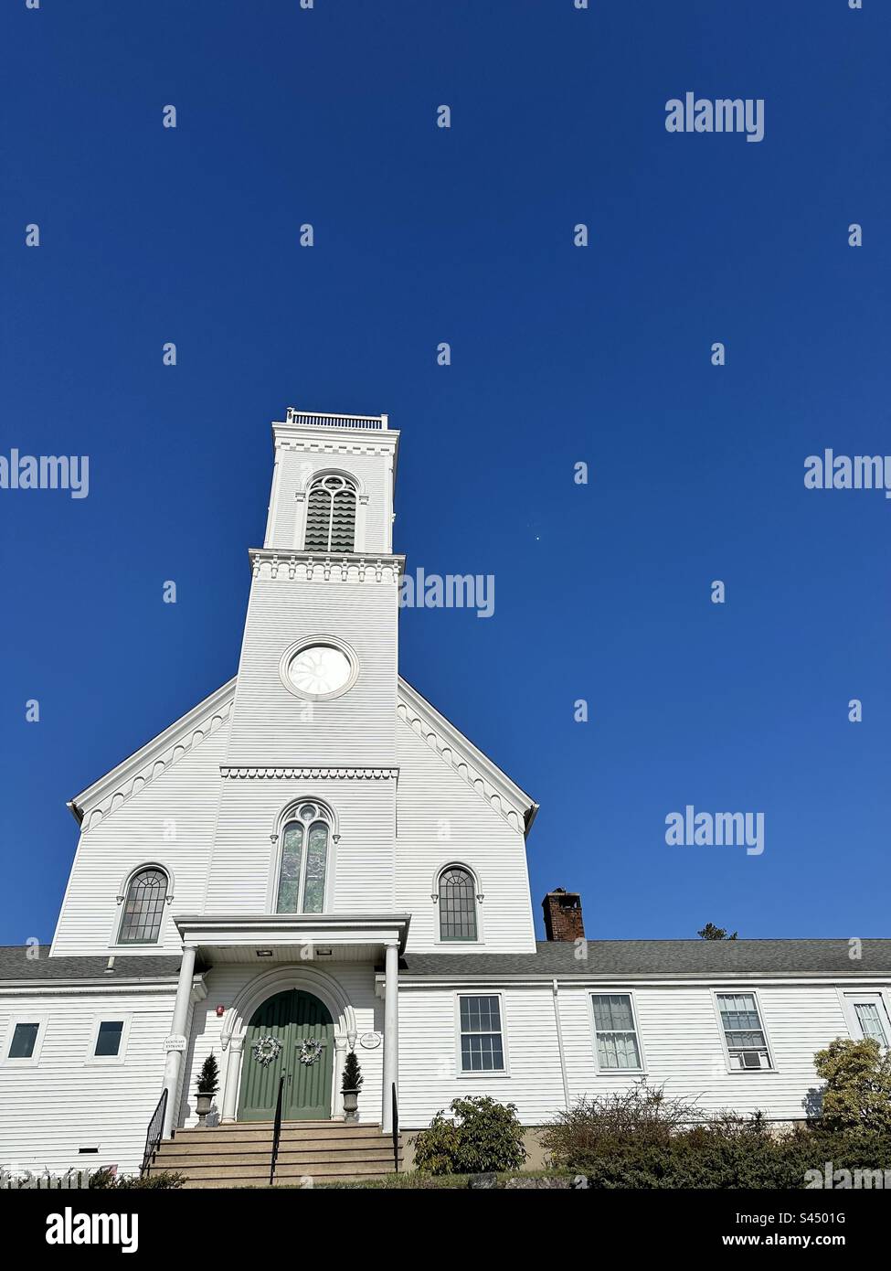First Congregational Church in Essex, Connecticut, USA. Exterior of ...
