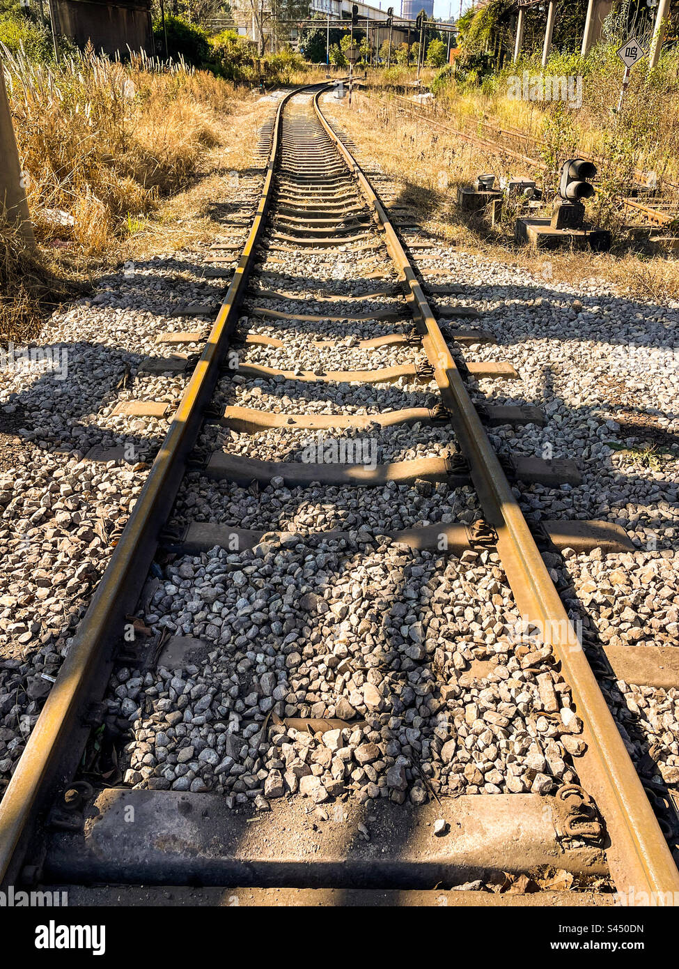 Abandoned train tracks Stock Photo - Alamy