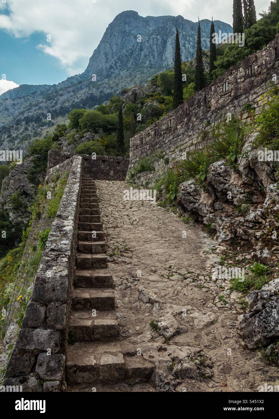The Old Kotor Fort Trail Stock Photo - Alamy