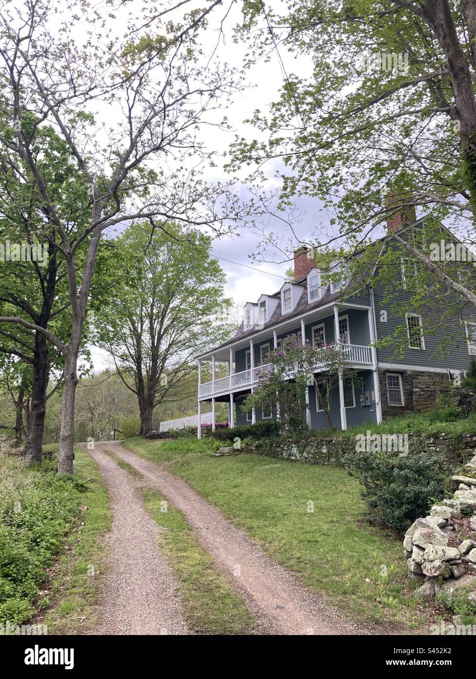 Dirt road leading to Medad Stone Tavern in Guilford, Connecticut, USA ...
