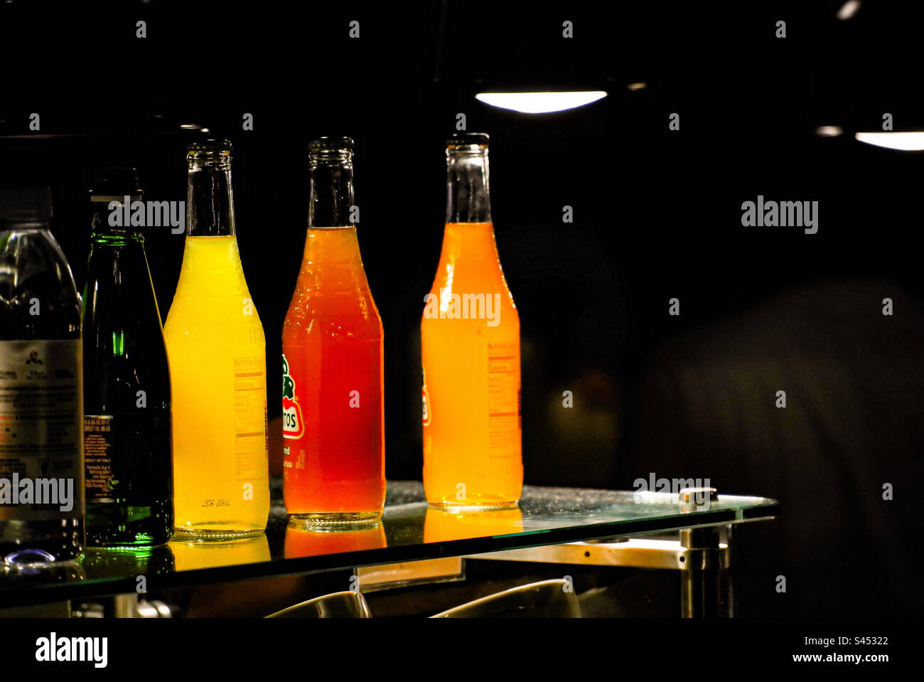 Three colored sodas Stock Photo - Alamy