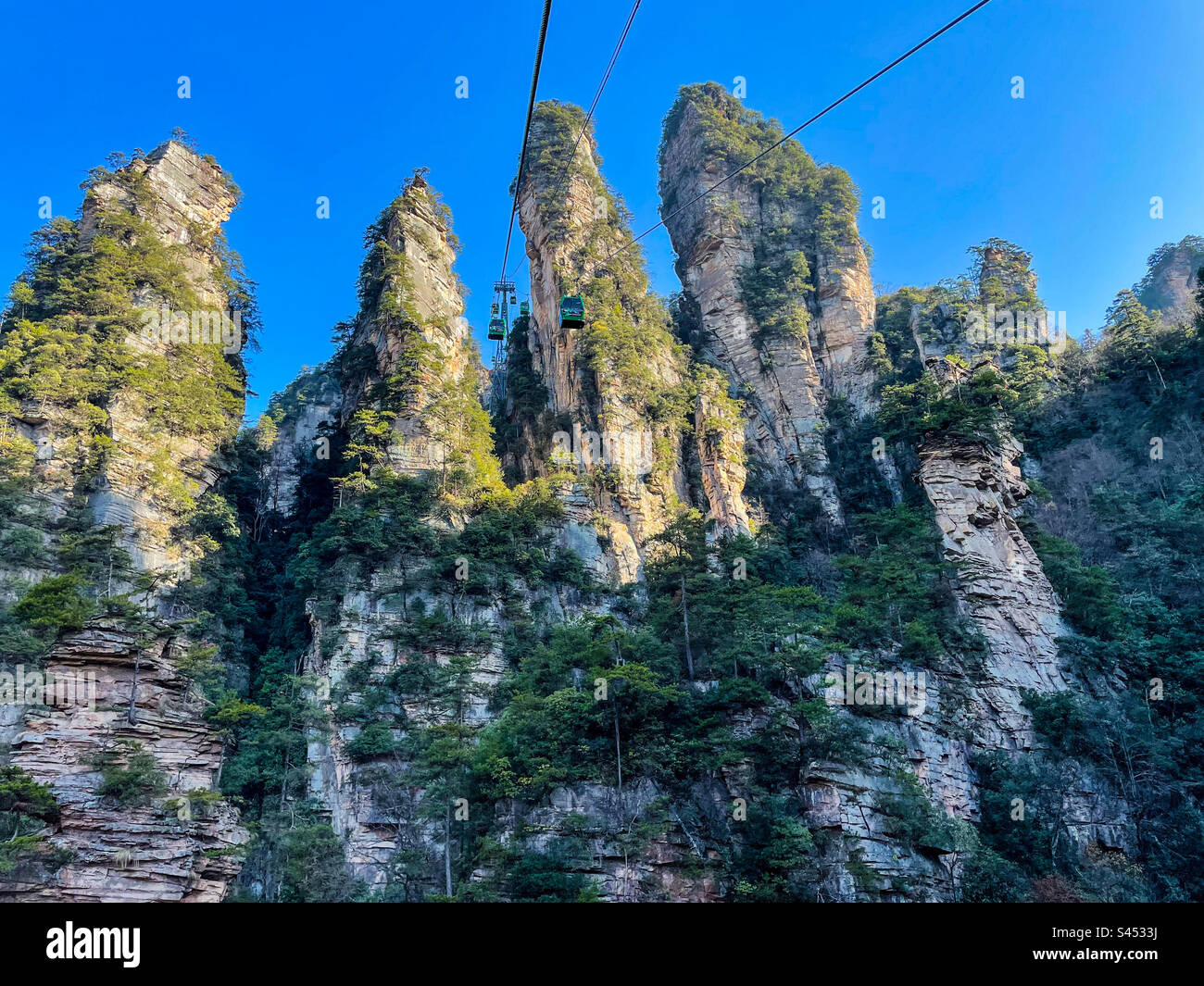 Cablecar in avatar mountain Stock Photo - Alamy