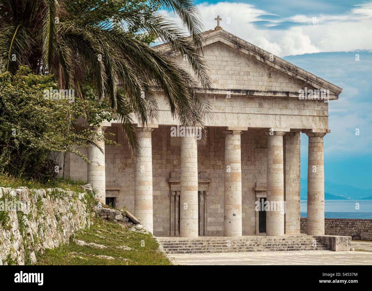 Holy Church of Saint George, Old Fortress of Corfu, Greece Stock Photo ...