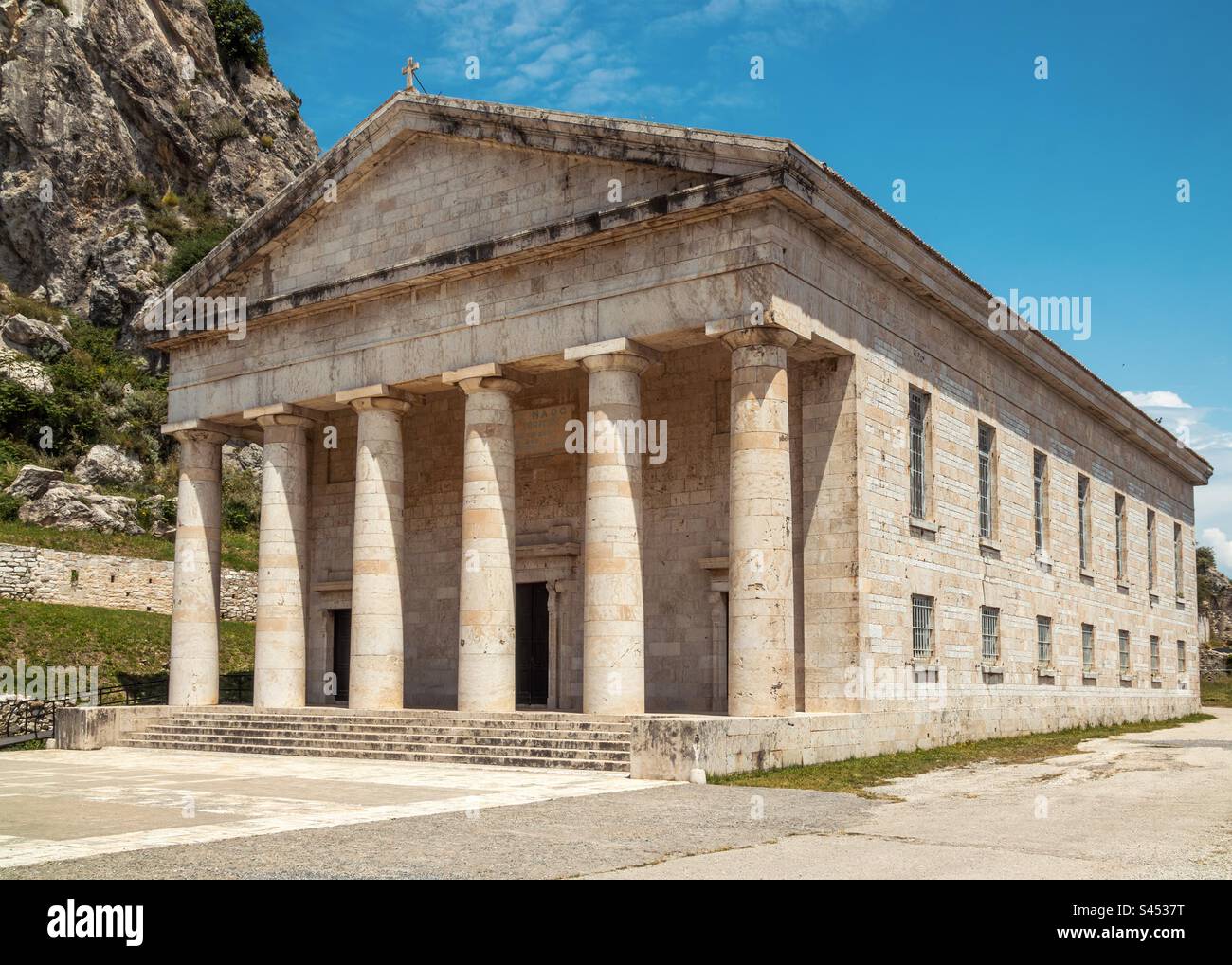 Holy Church of Saint George, Old Fortress of Corfu, Greece Stock Photo ...