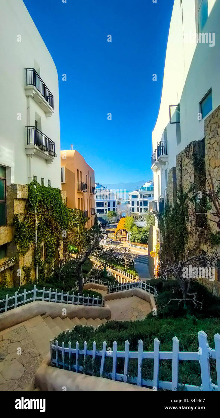 Staircase in a villa Stock Photo - Alamy