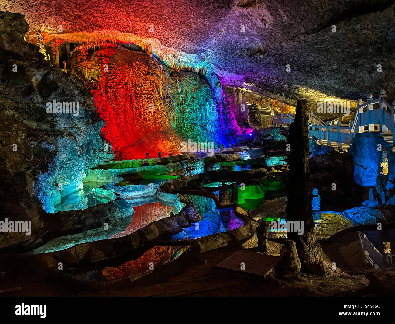 Water pools Inside a cave Stock Photo - Alamy