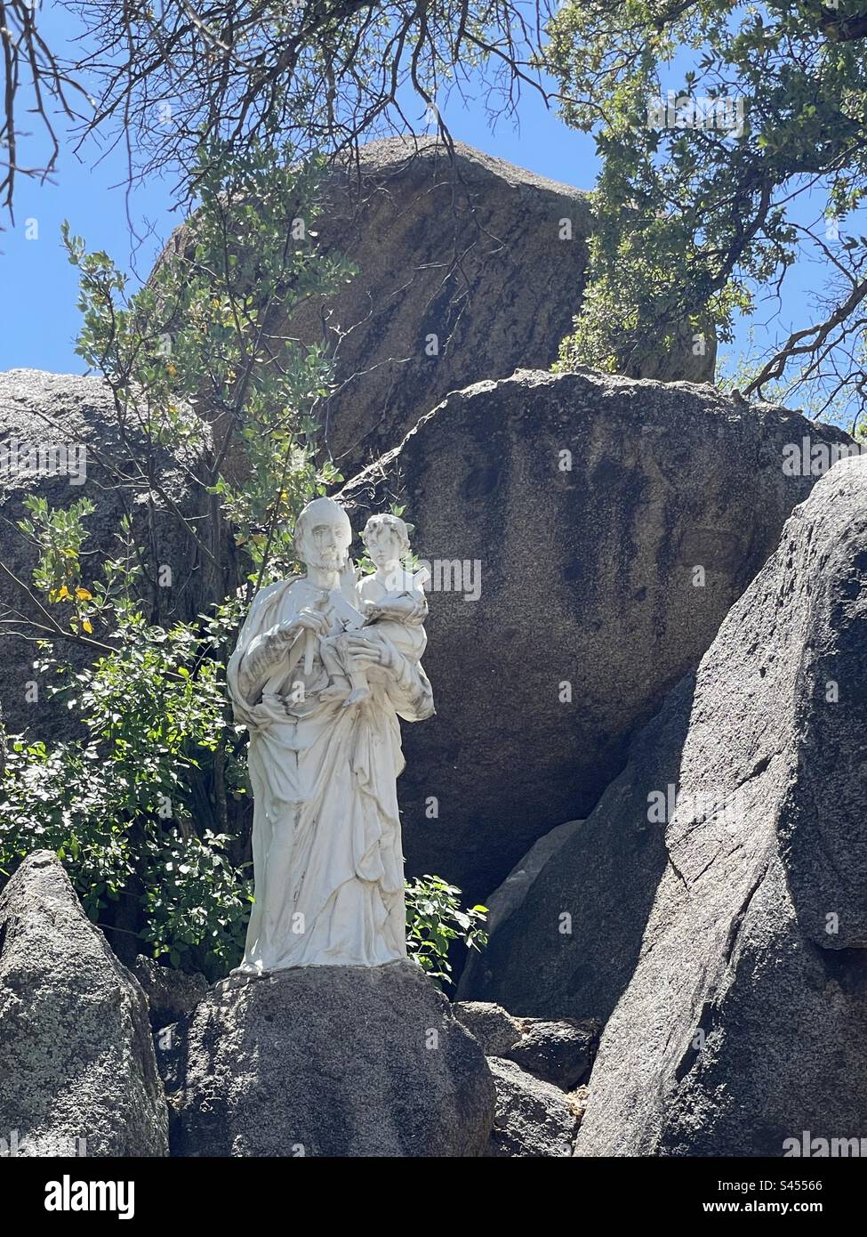 Jesus in the arms of St Joseph, life-sized statue, Shrine of St. Joseph ...