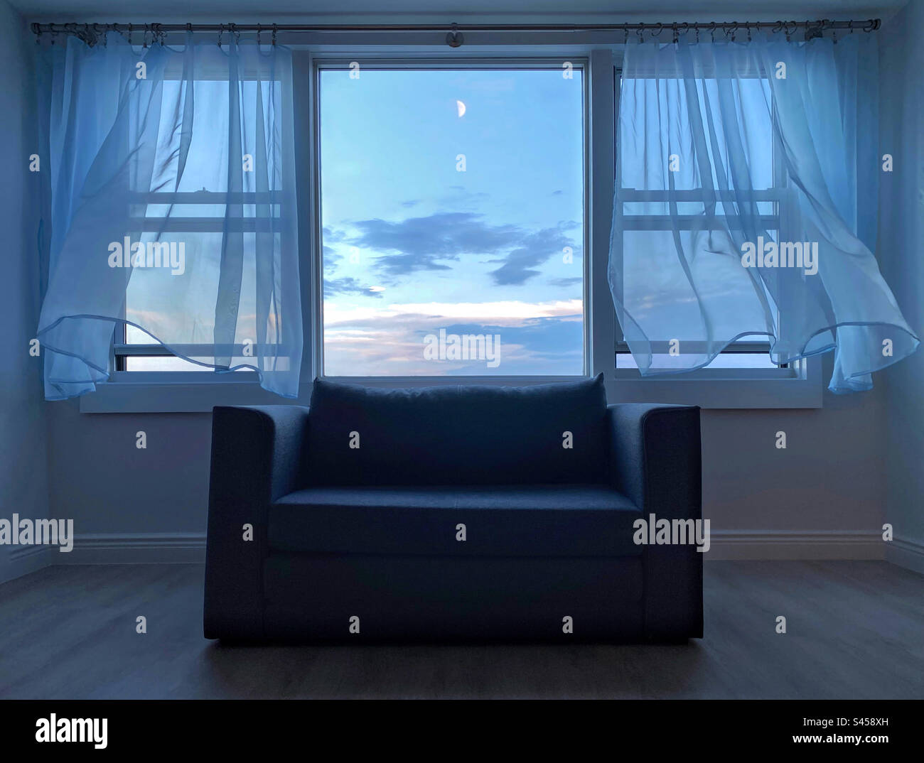 Open curtains hi-res stock photography and images - Alamy
