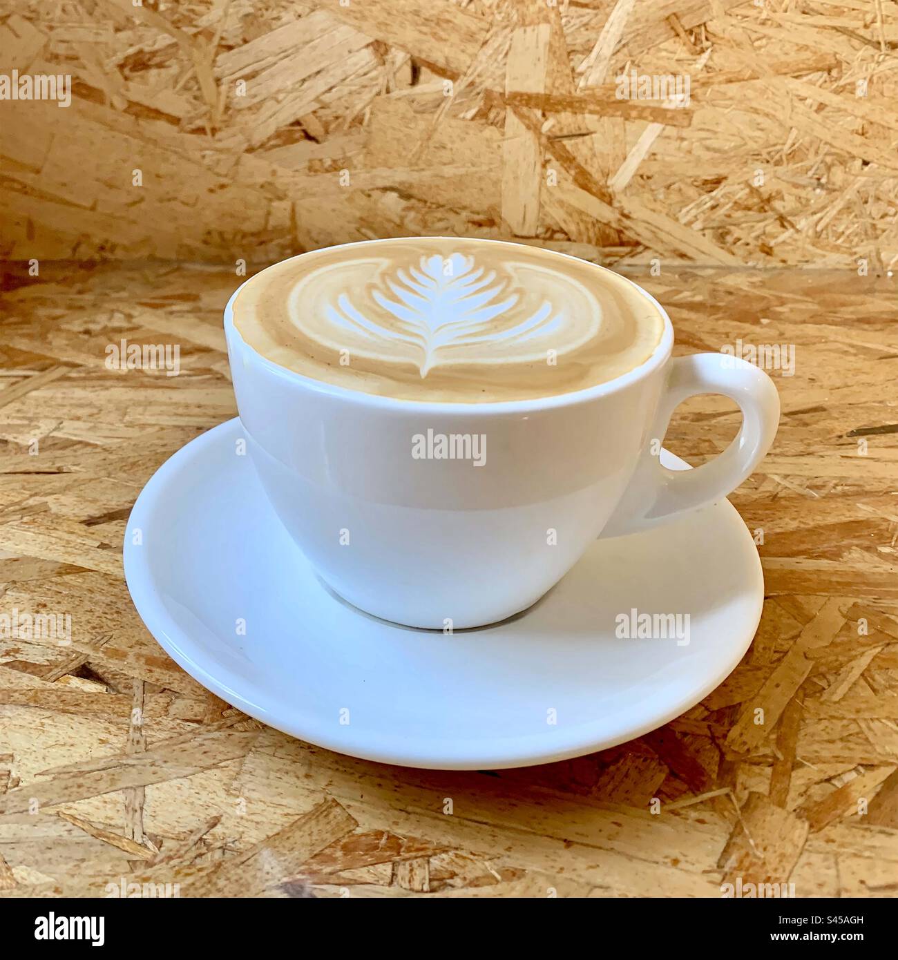 A cup of latte Stock Photo - Alamy