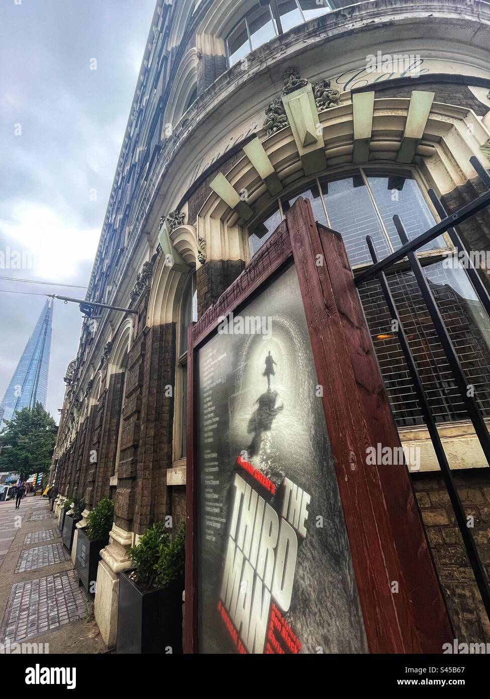 MENIER CHOCOLATE FACTORY theatre with advertising board for the musical ...