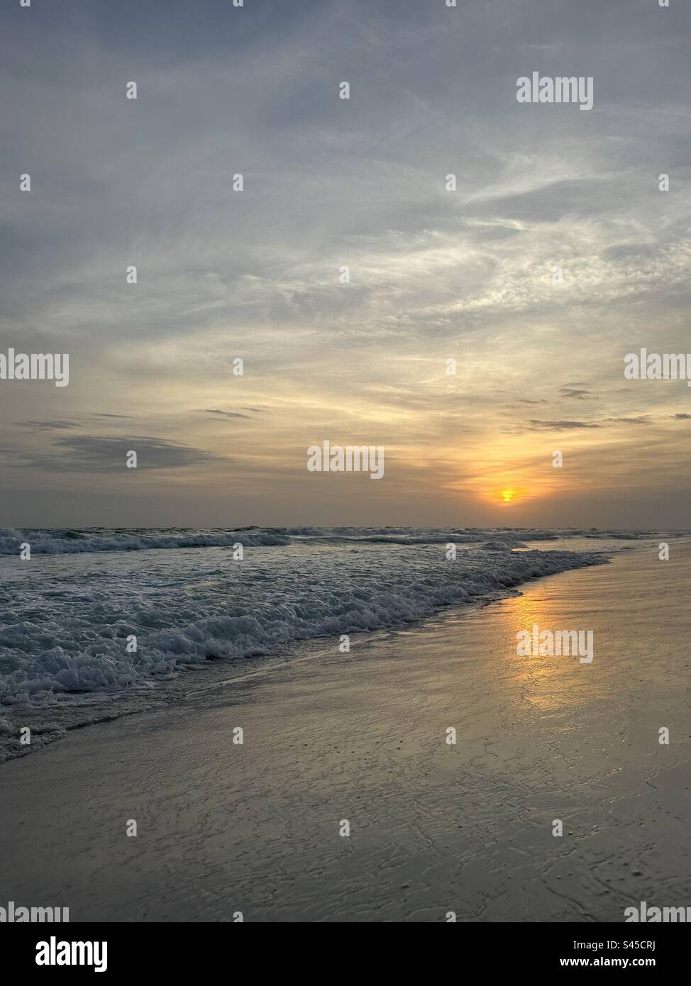 Emerald Coast Florida beach sunset Stock Photo - Alamy