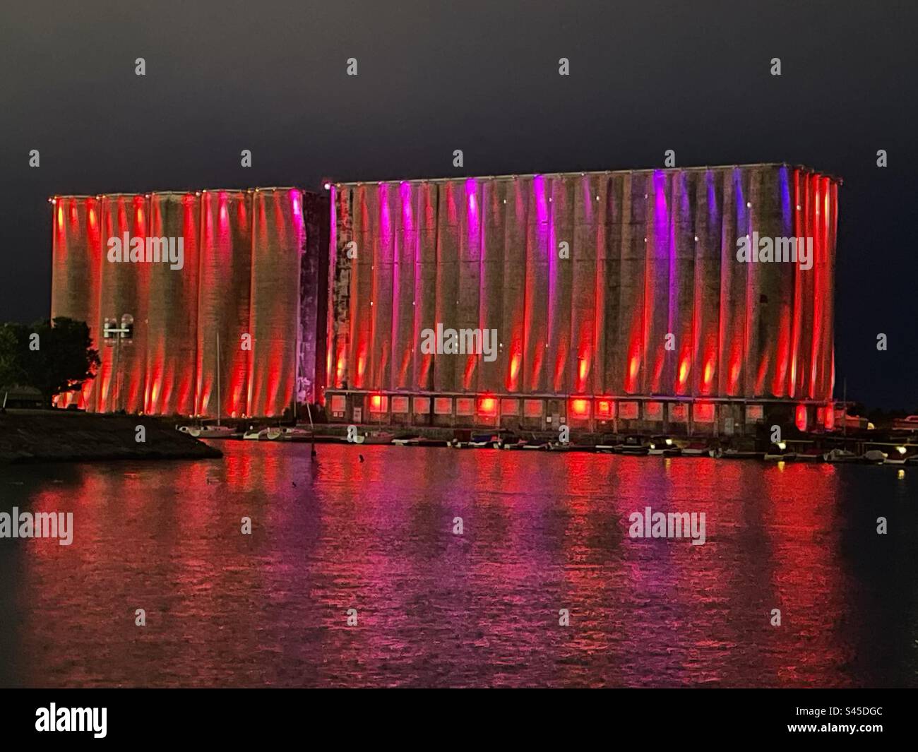 The Grain Silos on the Historic Waterfront of Downtown Buffalo, New ...