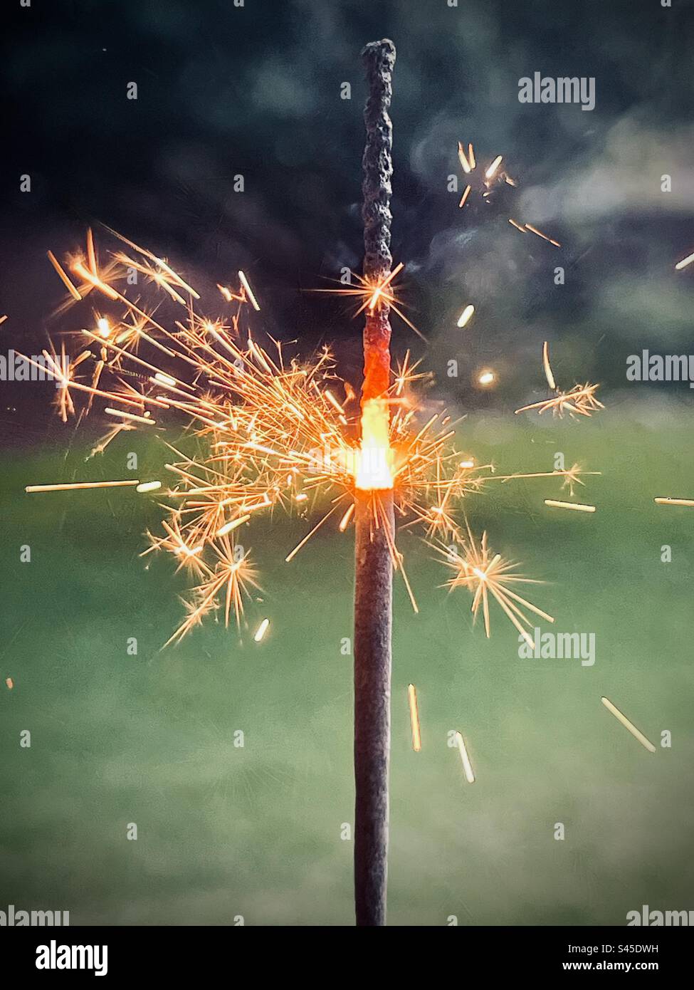 Independence Day sparkler Stock Photo - Alamy