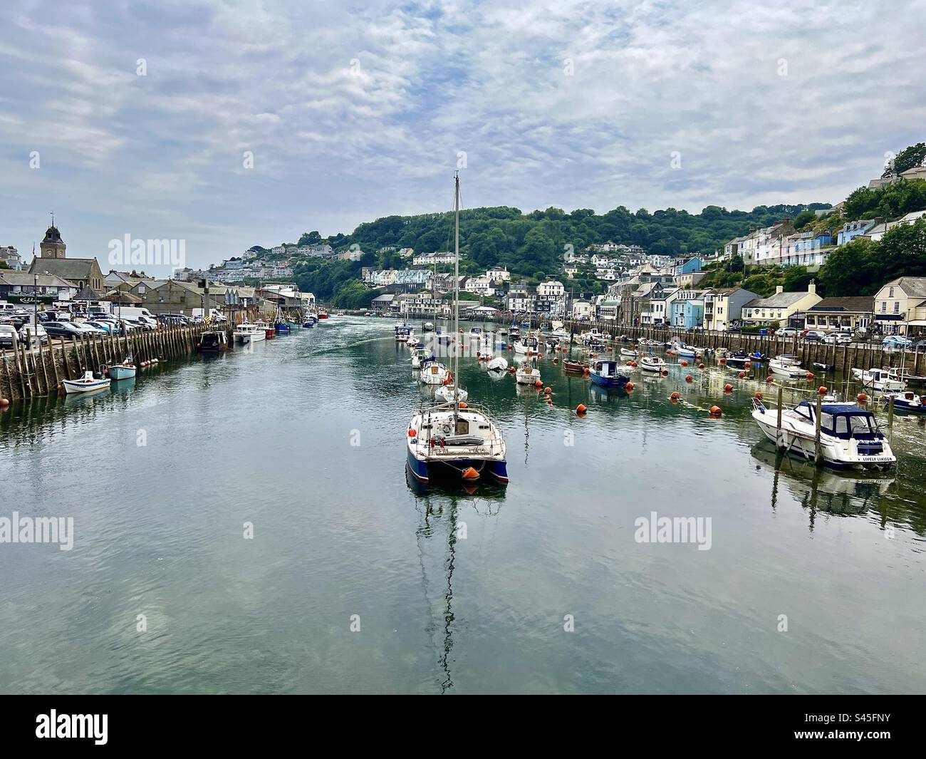 Looe harbour, Cornwall England Stock Photo - Alamy