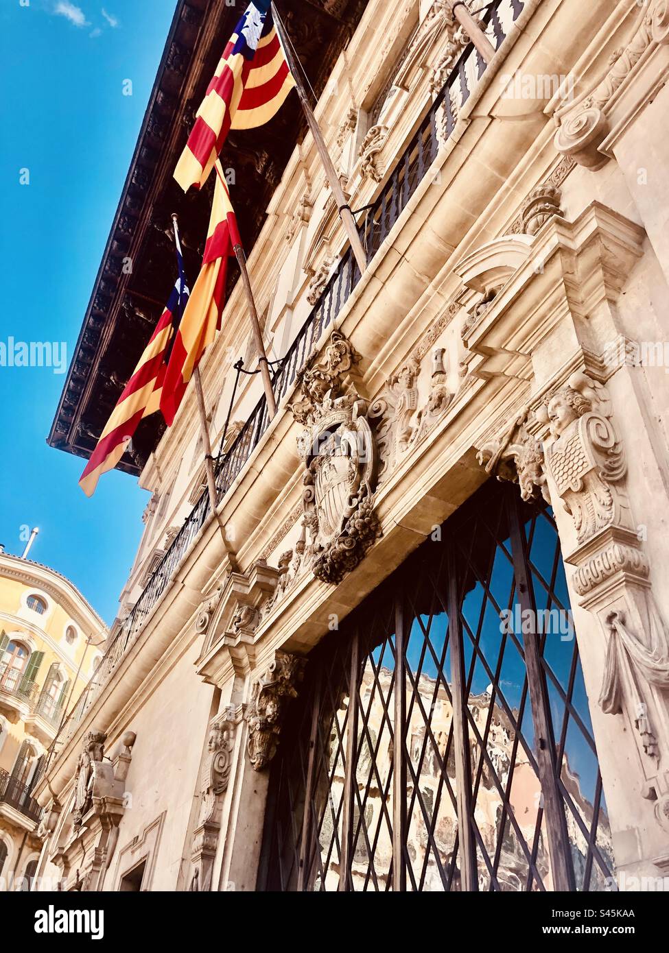 Monumental city hall of Palma de Mallorca Stock Photo - Alamy
