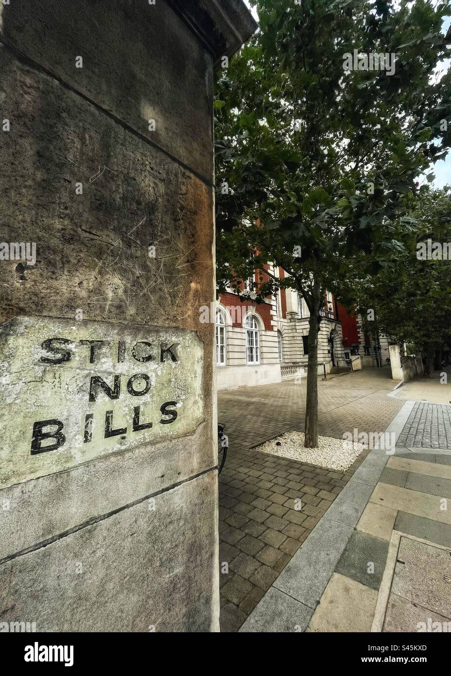 Ghost sign says: “Stick No Bills” meaning no fly posters or posting in ...