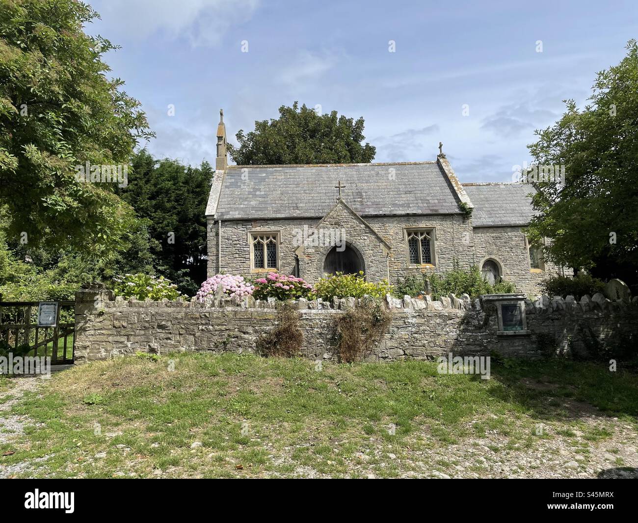 St Lawrence’s church, Lavernock point, Penarth, South Wales, from where ...