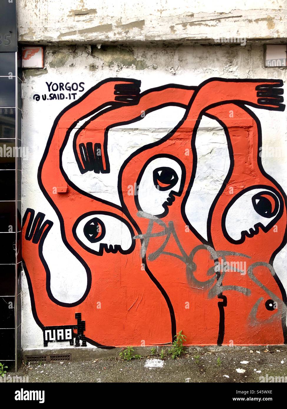Yorgos street art, Crystal Palace, London Stock Photo - Alamy