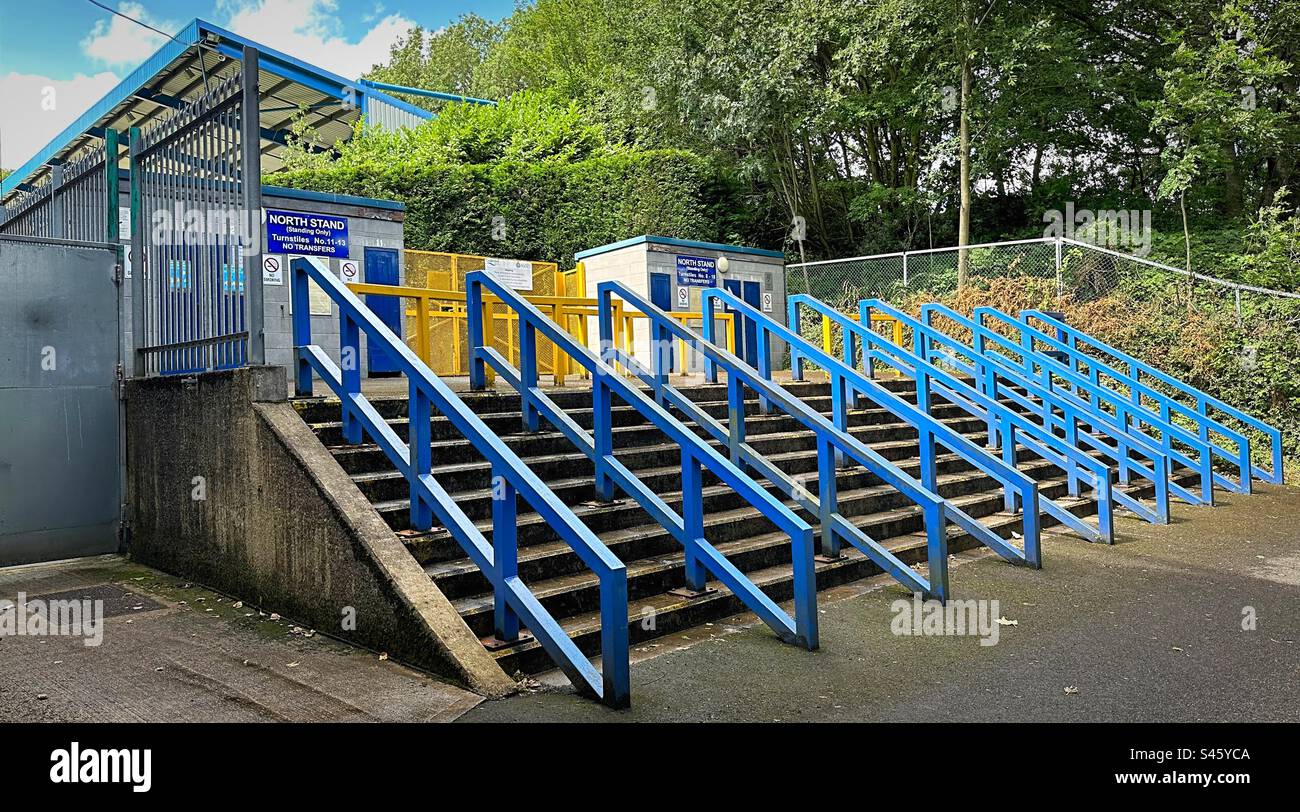 North Stand Turnstile entrance on a non-match day at The Shay Stadium ...