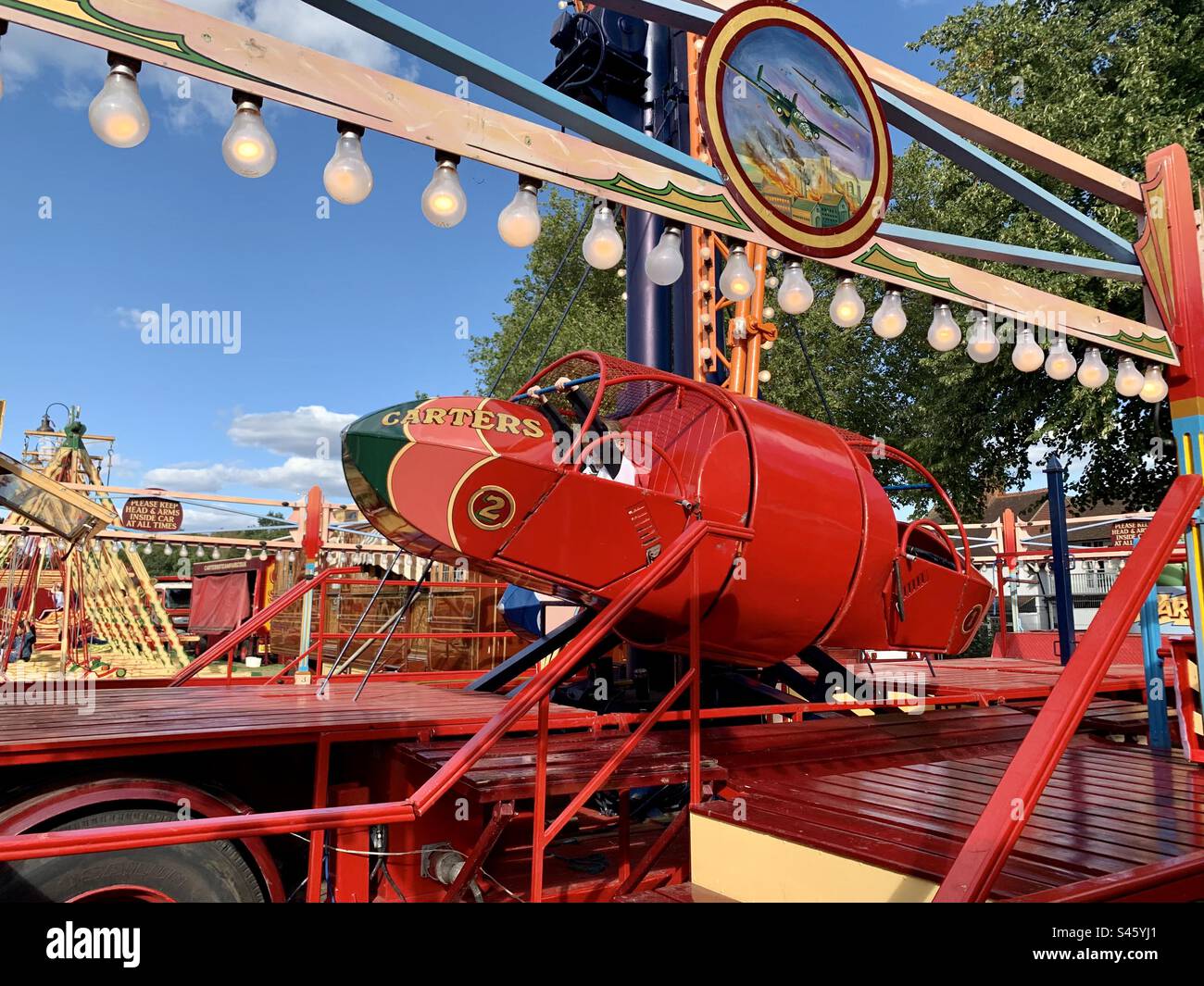 Vintage funfair ride Stock Photo - Alamy