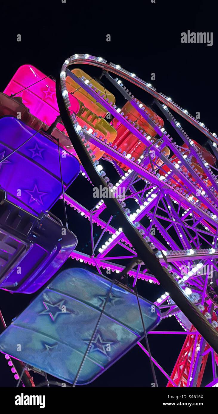 colorful ferris wheel carousel Stock Photo - Alamy