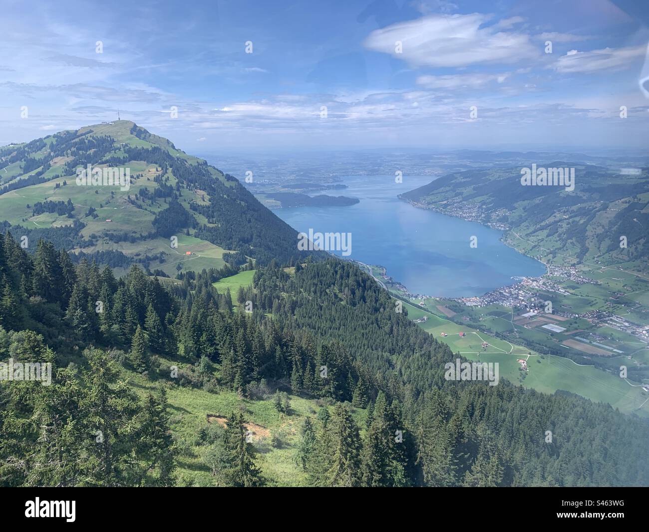 Town of Arth from the cable car in Switzerland Stock Photo - Alamy
