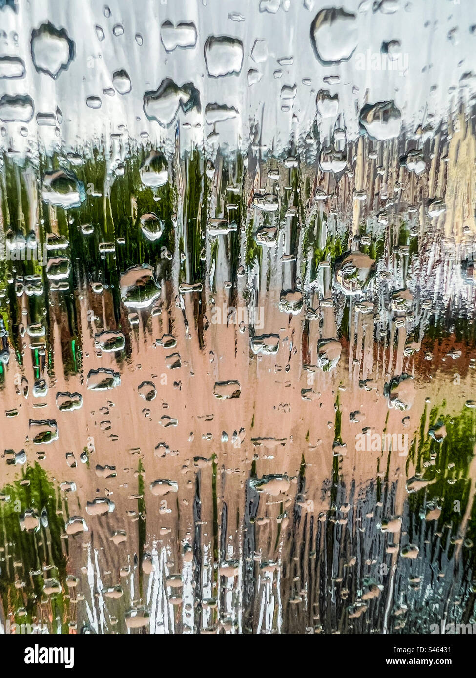 Window with raindrops Stock Photo - Alamy