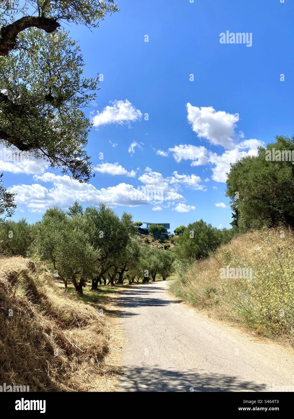 Small Greek road Stock Photo - Alamy