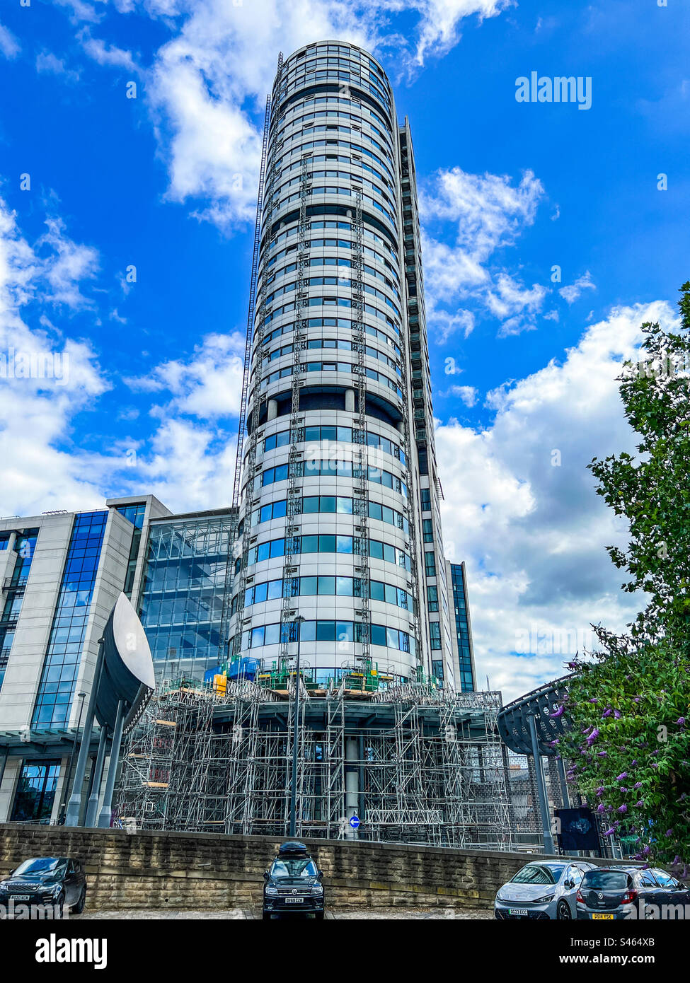 Bridgewater place in Leeds City Centre with scaffolding Stock Photo - Alamy