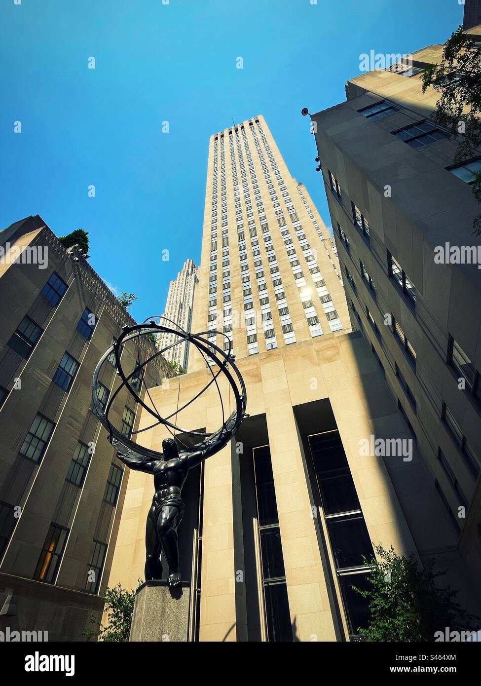 The atlas statue in Rockefeller Center,, on fifth Avenue is an imposing ...