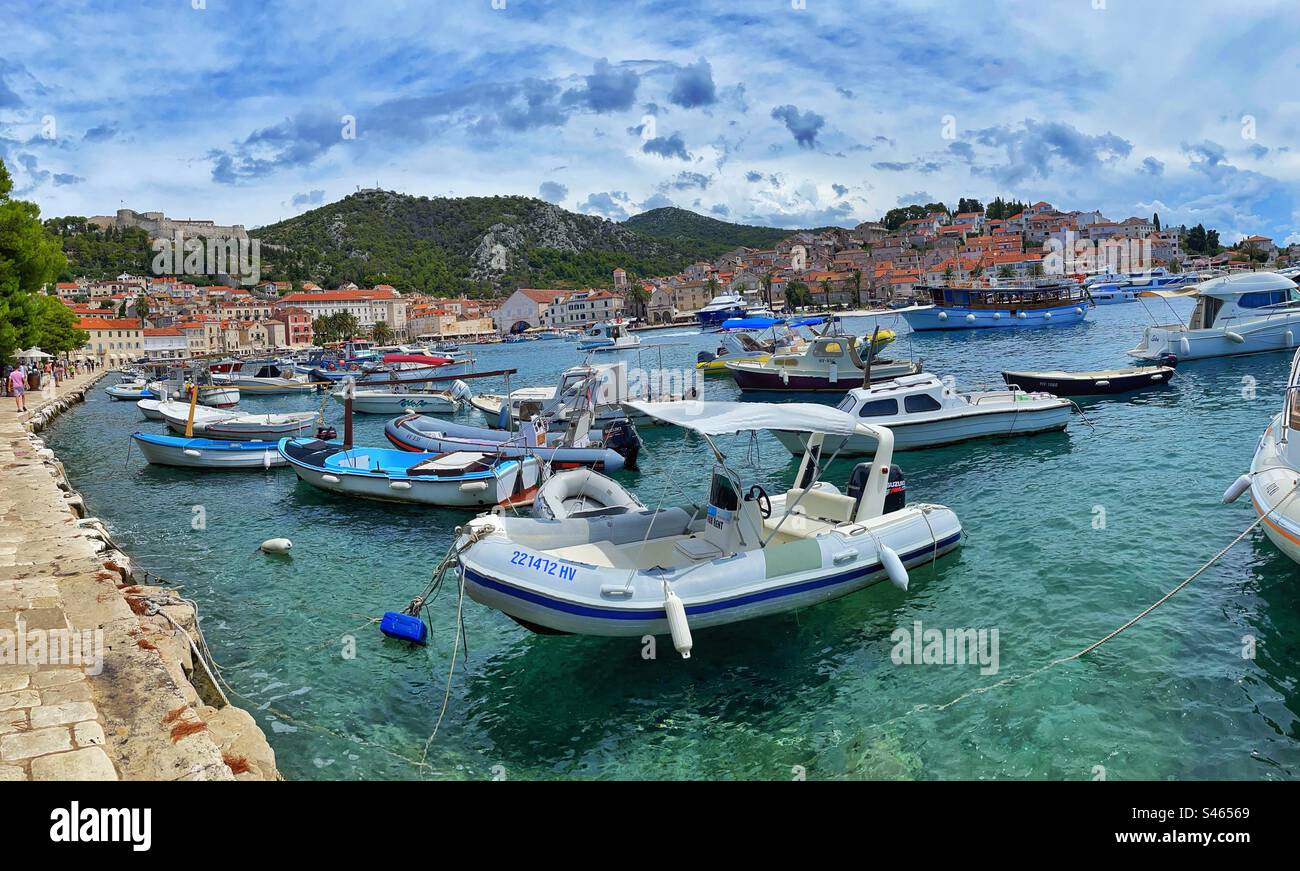 Hvar town and harbour, Hvar, Croatia Stock Photo - Alamy