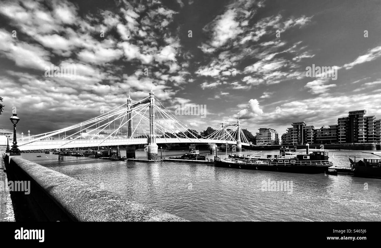 The Albert Bridge in Chelsea, London Stock Photo - Alamy