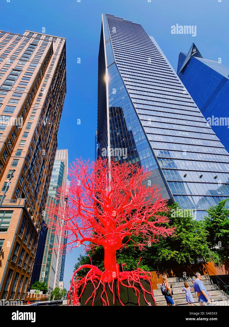 The huge public art piece, the old tree, is located on the spur of the ...