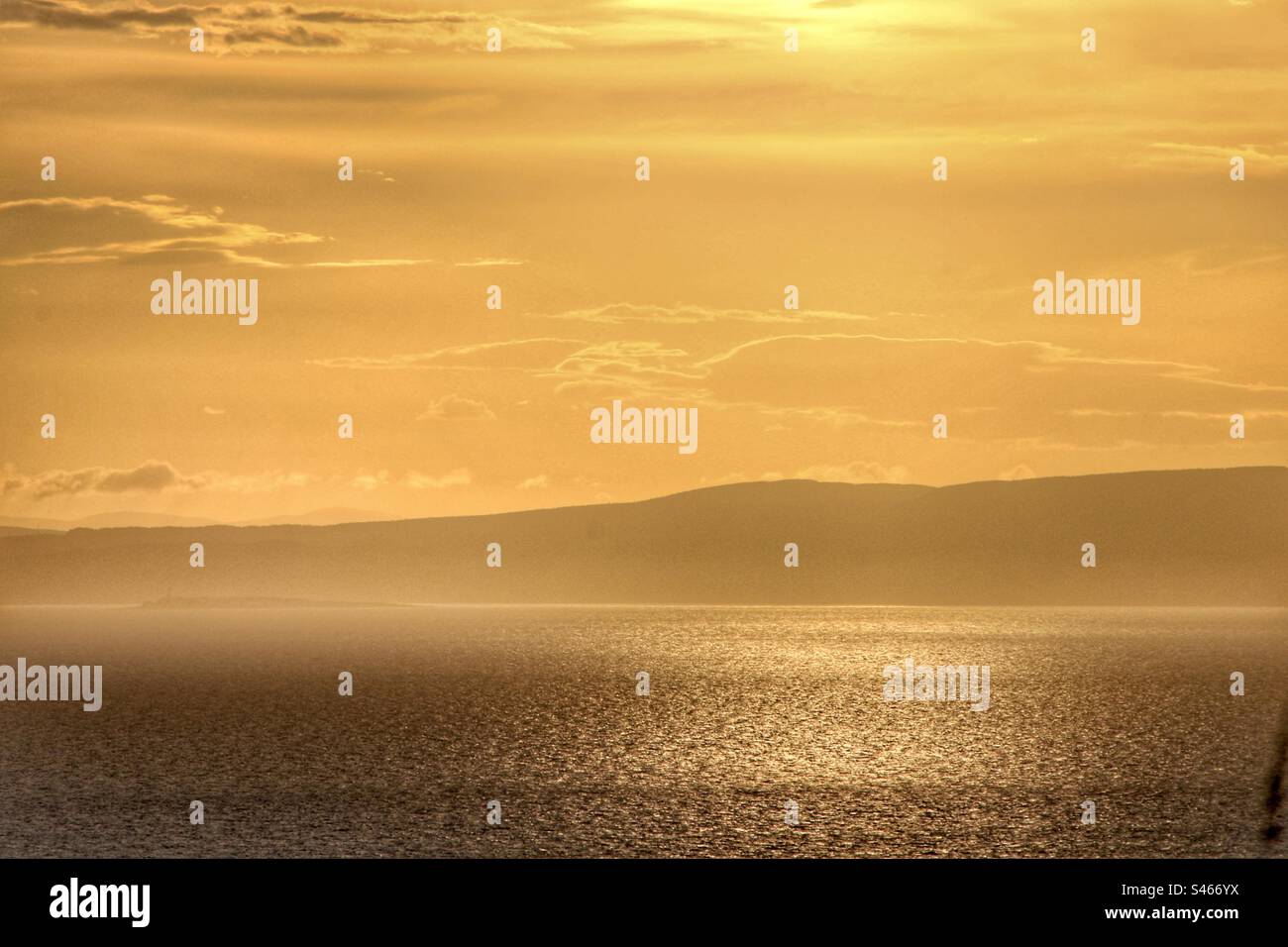 Views of the Isle of Arran at Sunset Stock Photo - Alamy