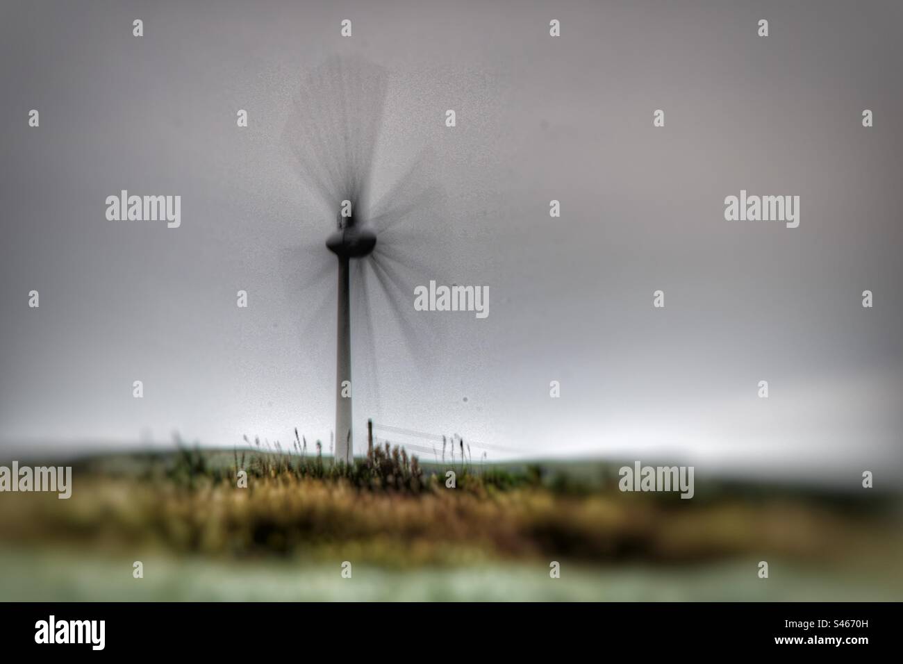 Abstract long exposure of a wind turbine Stock Photo - Alamy