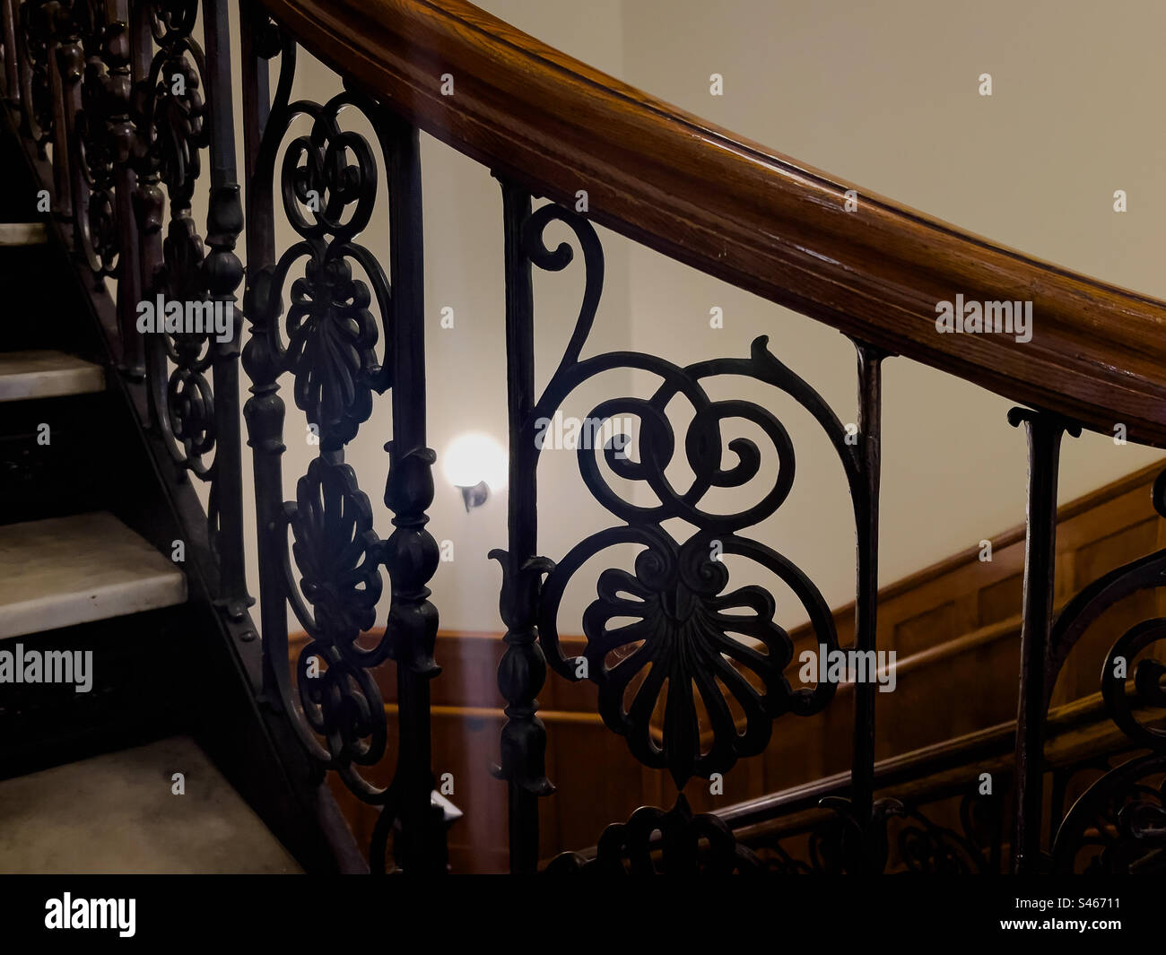 Wrought iron staircase hi-res stock photography and images - Alamy