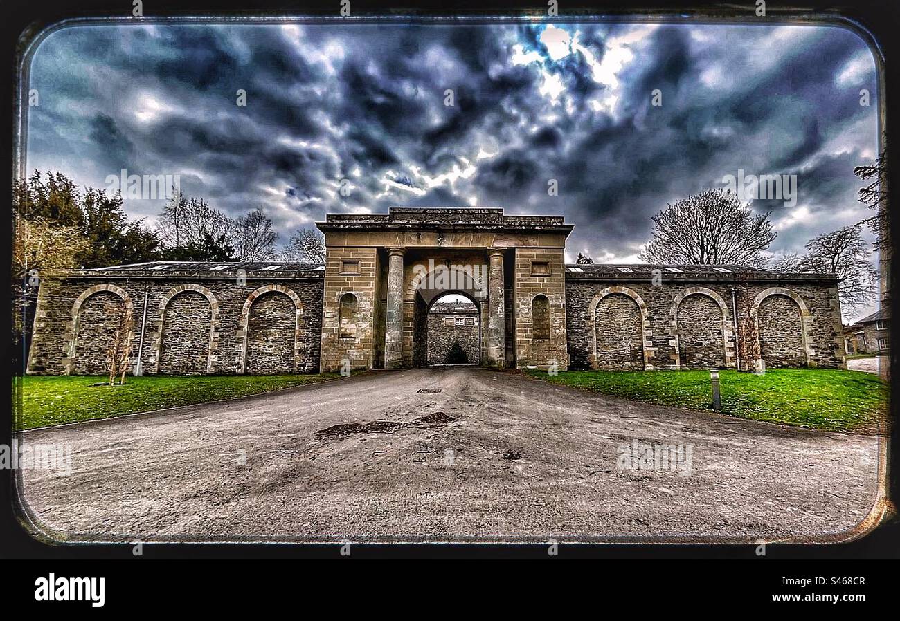 Old stables at an old estate in Scotland Stock Photo - Alamy