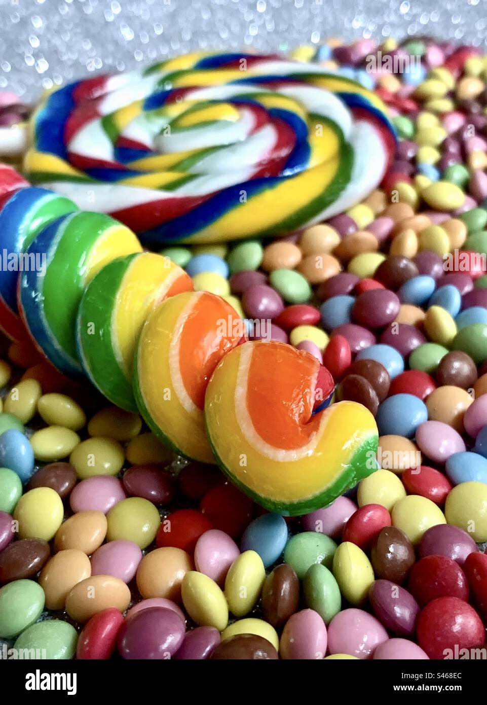 Colourful lollipops and sweets Stock Photo - Alamy