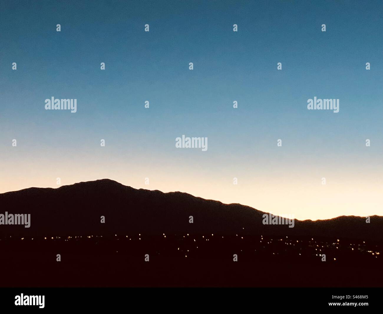 Mountain sunset silhouette Stock Photo - Alamy